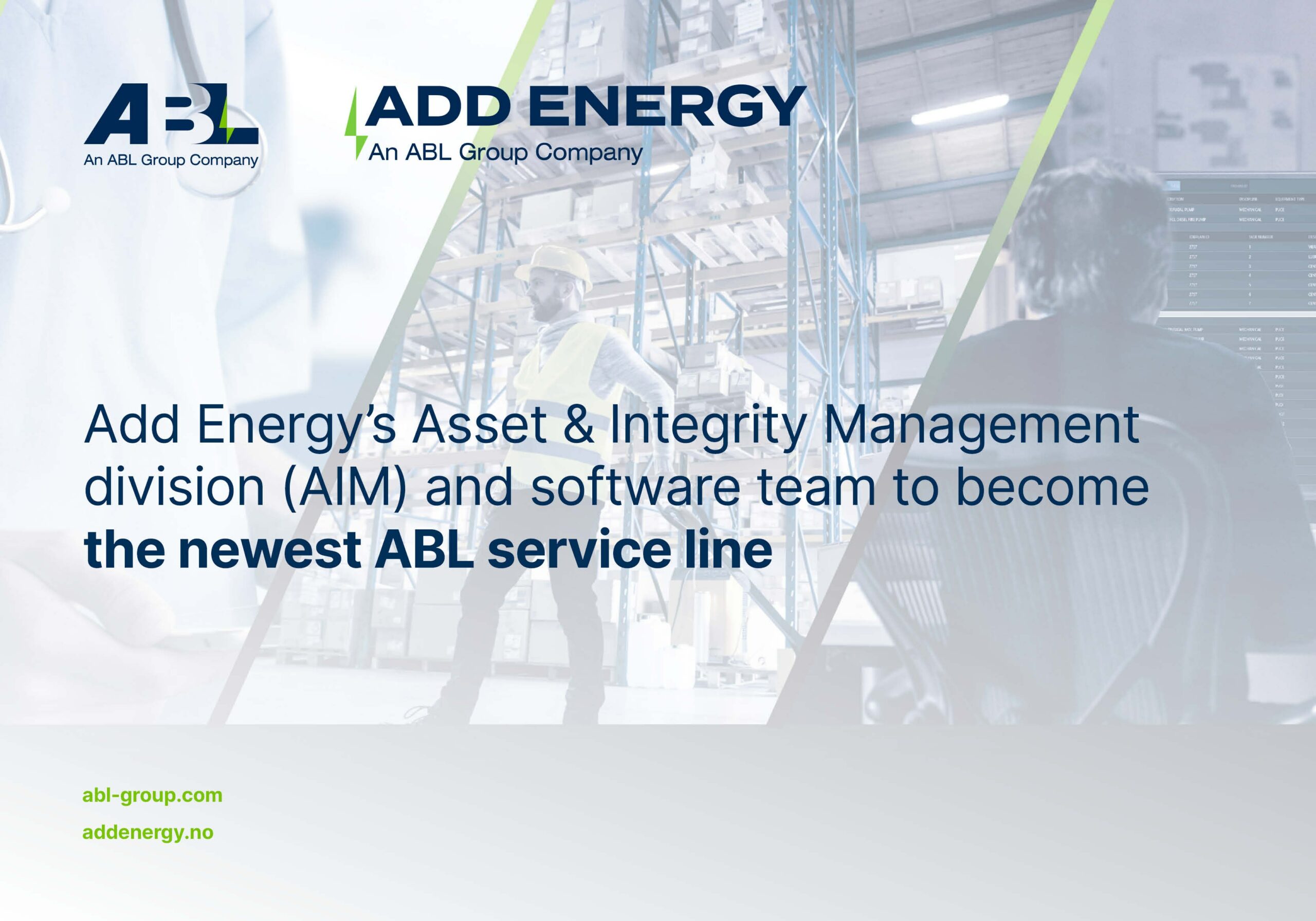 Add Energy's Asset & Integrity Management division becomes an ABL service line - ABL