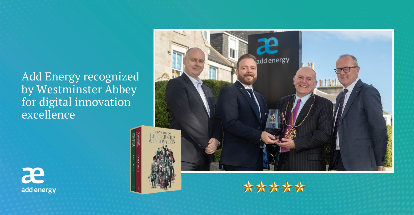 Add Energy recognized by Westminster Abbey for digital innovation ...